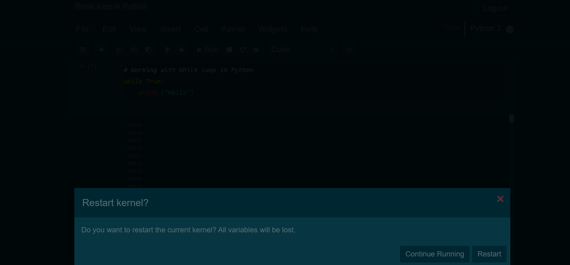 Working with While Loop in Python